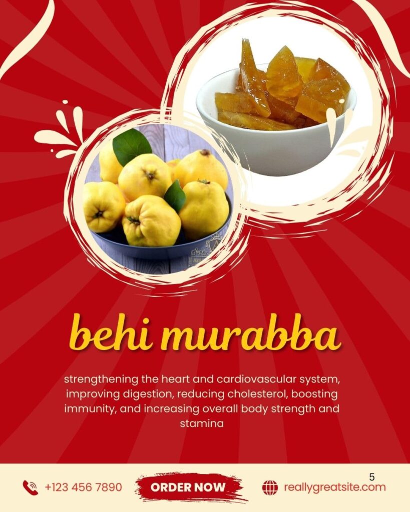 Behi Murabba (Safarjal Murabba) (Quince Murabba) with “Raw Forest Honey ...